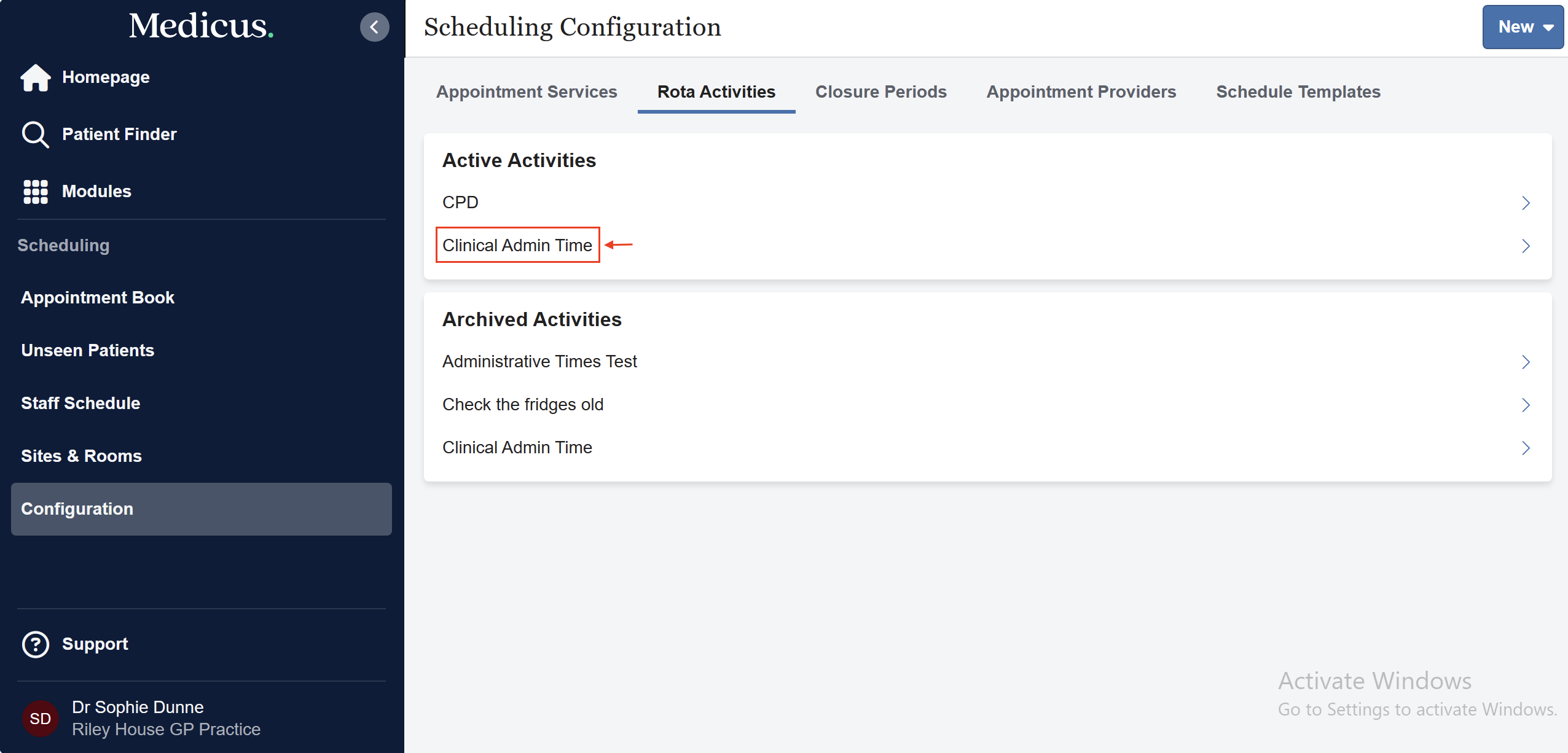 Configuring Rota Activities – Medicus Help Centre