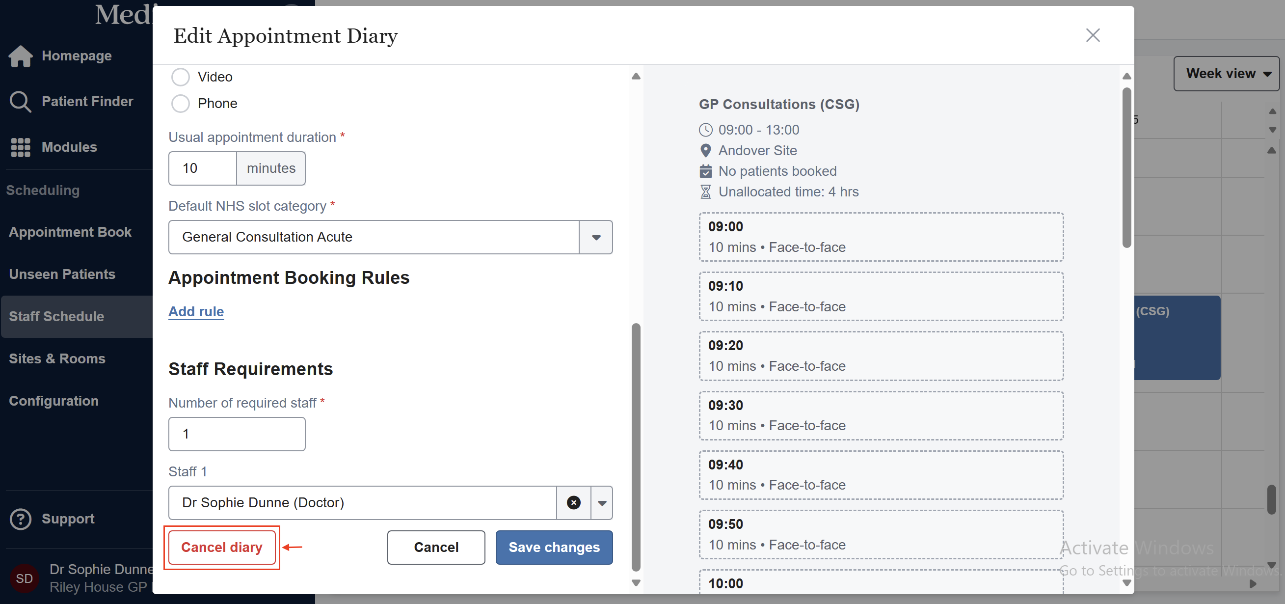 Viewing, Editing and Cancelling an Existing Appointment Diary – Medicus Help Centre