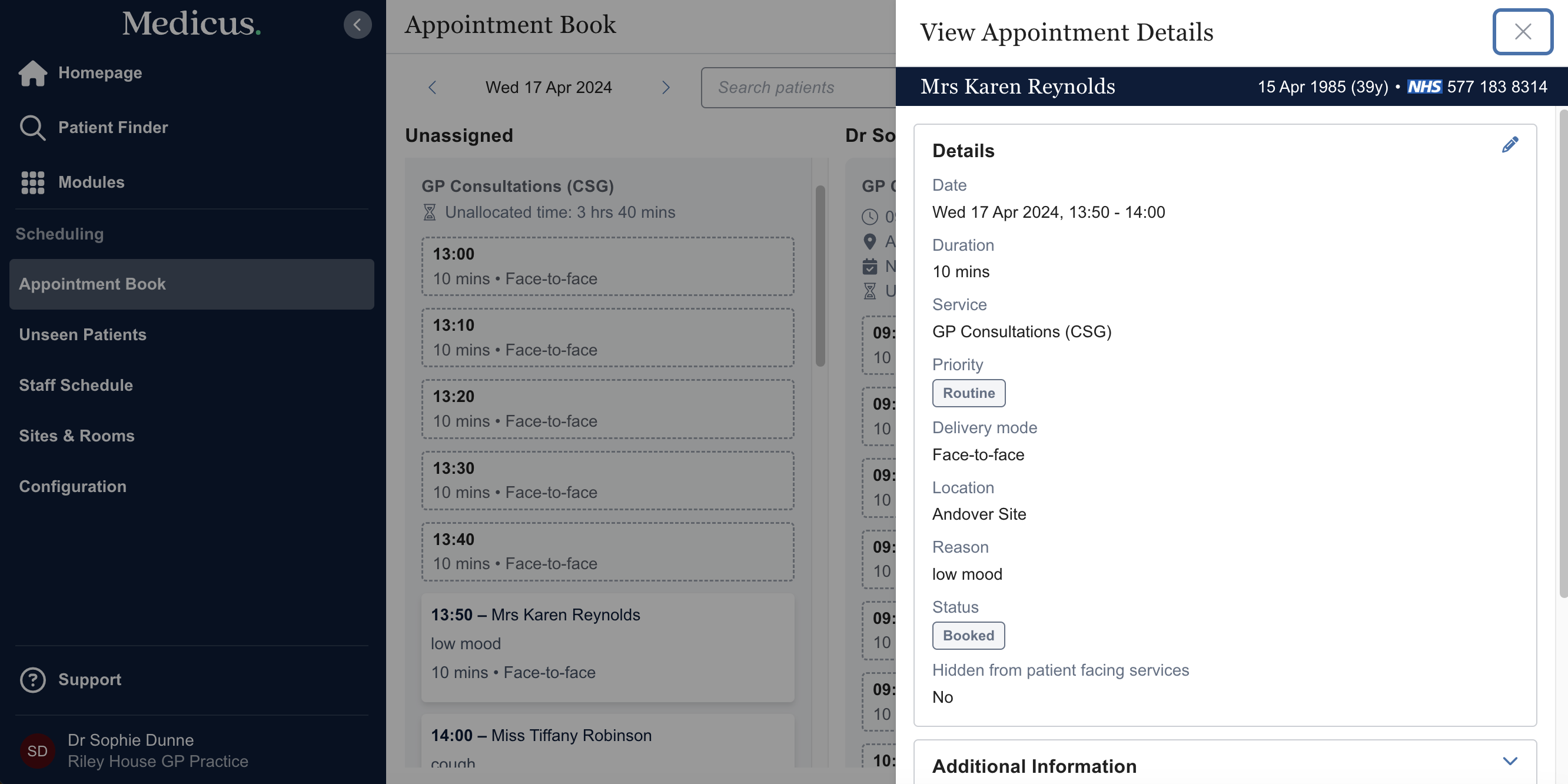 Rescheduling an Appointment – Medicus Help Centre