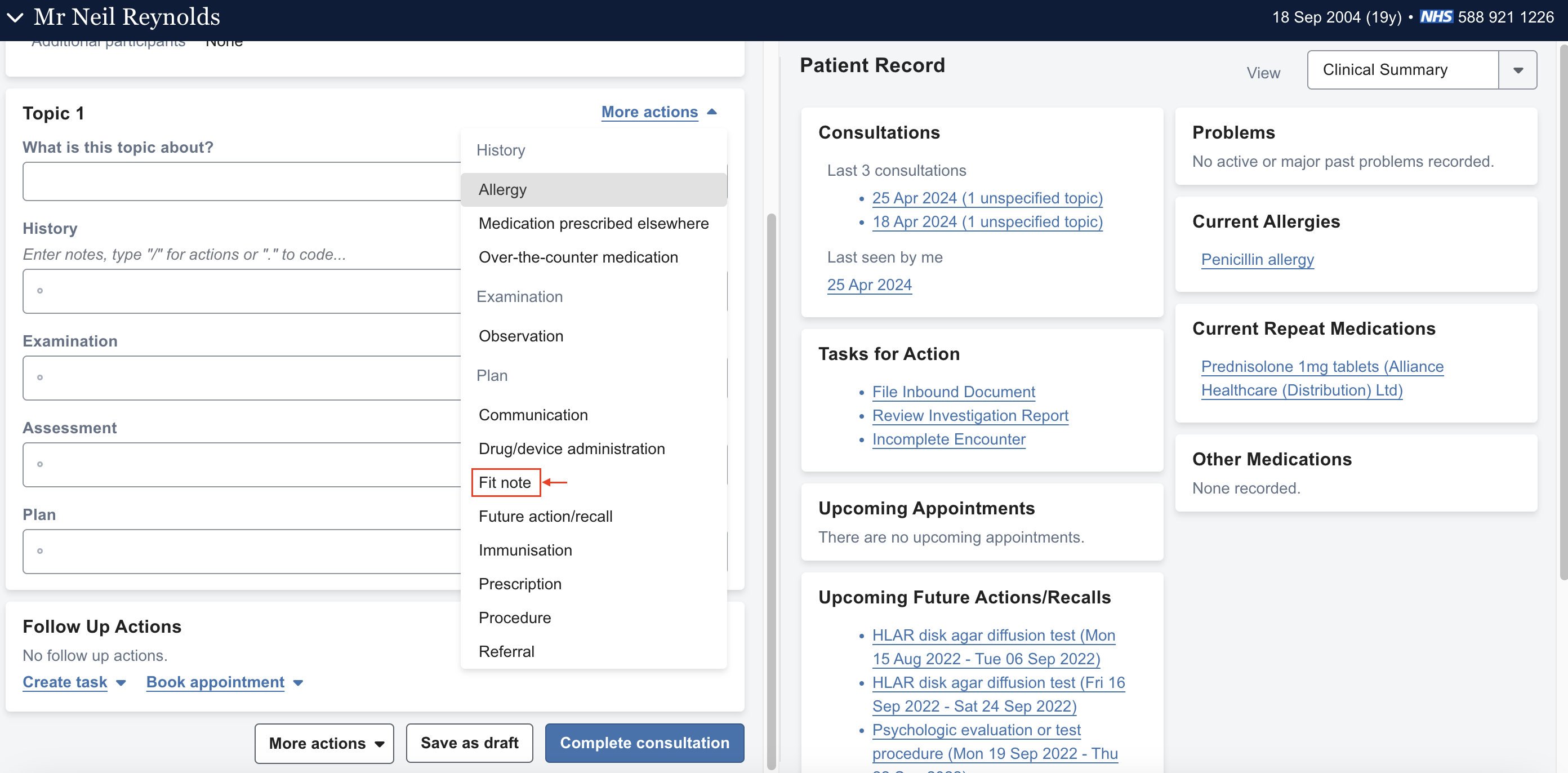 eMED3 Fit Notes – Medicus Help Centre
