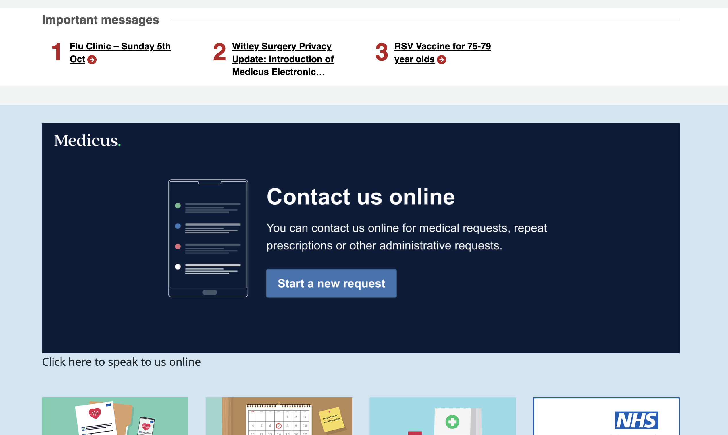 Website Banner For Online Requests – Medicus Help Centre